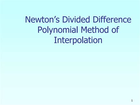 Solution Newton S Divided Difference Polynomial Method Of