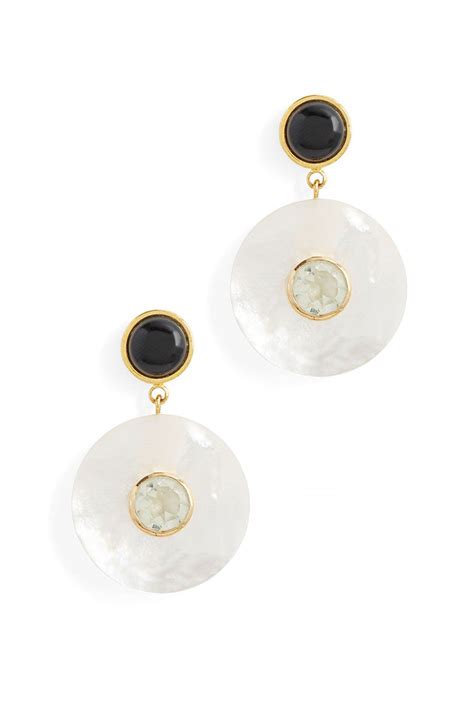 Pearl Taj Disc Earrings By Lizzie Fortunato Rent The Runway