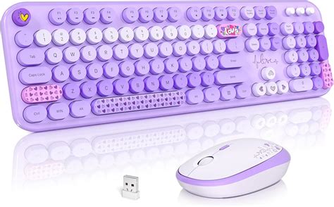 Amazon Com MOFII Wireless Keyboard And Mouse Combo Cute Colorful Full Size Keyboard And