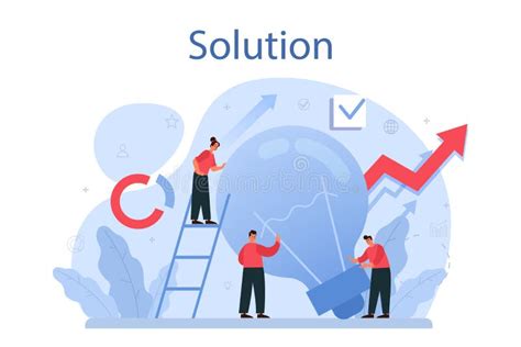 Solution Concept Illustration Solving The Problem And Finding Stock