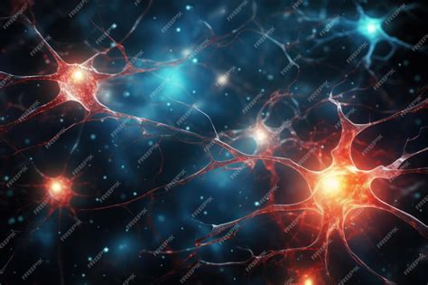 Premium Photo Electrical Single Neuron Synapses Generate Ai