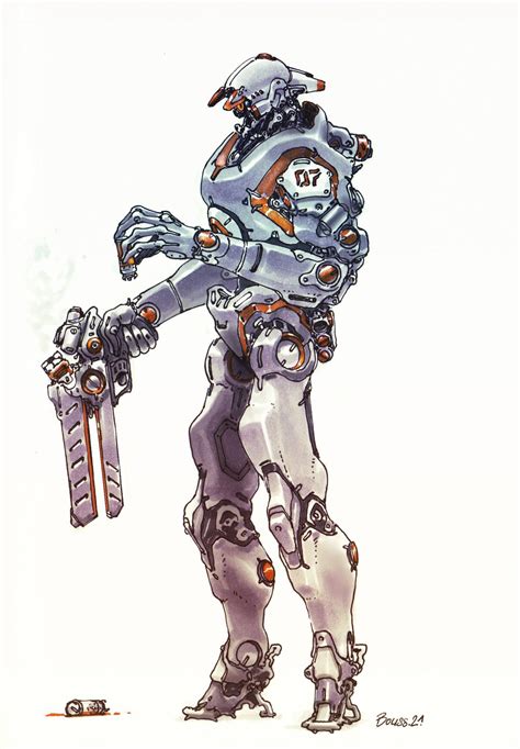 Bouss Robots Ink And Concepts On Twitter Robot Design Sketch