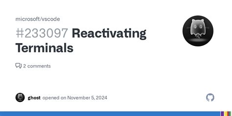 Reactivating Terminals Issue 233097 Microsoft Vscode GitHub