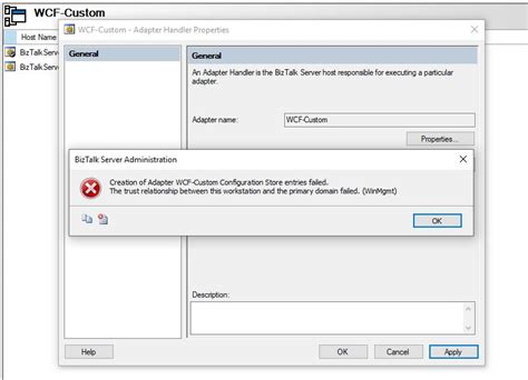 Error While Creating Send Handler For Wcf Custom Adapter Microsoft Qanda