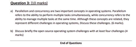 solved a parallelism and concurrency are two important