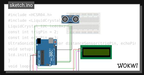 Hcsr Lcd C Arduinouno By Dayaaaaaat Wokwi ESP STM Arduino Simulator