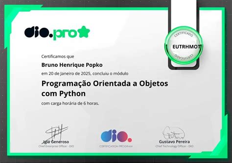 Programação Orientada A Objetos Com Python Bruno Henrique Popko