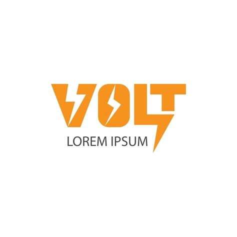 Volt Logo Logo Design Für Power Electric Volt Brief Mit Gewitter Logo
