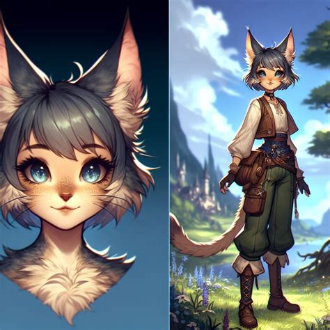Cat Girl Fantasy Enigmatic Feline Humanoid Character Ai Art Generator Easy Peasy Ai