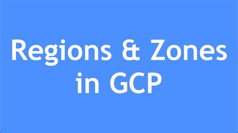Gcp Tutorial 5 Region And Zones In Gcp Youtube