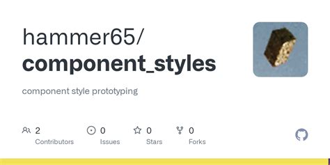 Github Hammer65componentstyles Component Style Prototyping