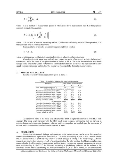 Influence Of Sensorless Control On The Noise Of Switched Reluctance Motor Drive Pdf