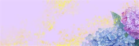 밝은 보라색과 하늘색 수국과 금박 질감의 손으로 그린 수채화 그림이 있는 넓은 크기의 배경 밝은 보라색과 하늘색 수국과 금박 질감의 손으로 그린 수채화 그림이 있는 넓은