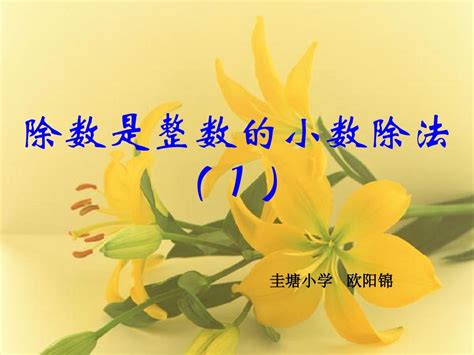 除数是整数的小数除法word文档在线阅读与下载无忧文档
