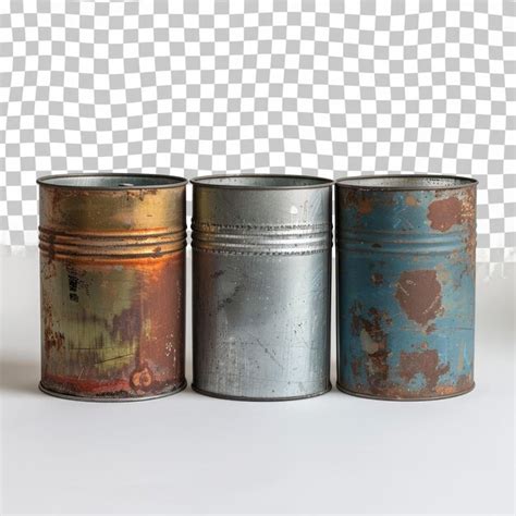 Three Tin Cans With The Words Rust On Them Premium Ai Generated Psd