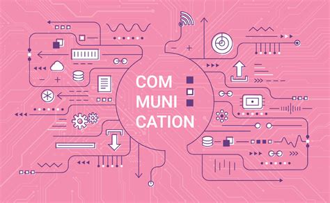 communication visualization connection concept technology data array