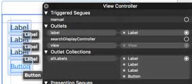 Ios Connect All Ui Elements To One Outlet At Once Swift Stack Overflow