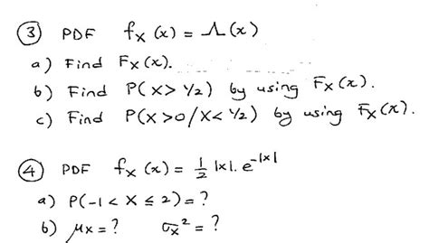 Solved ② PDF fx x f x a Find Fx x Find P x Y Chegg com