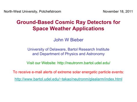 Ground Based Cosmic Ray Detectors For Space Weather Applications