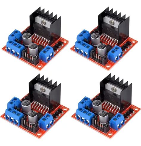 4 piezas módulo de controlador de motor l298n para arduino meses sin interés