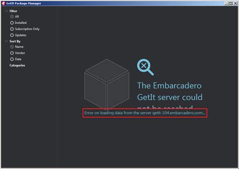 error on loading data from the server getit