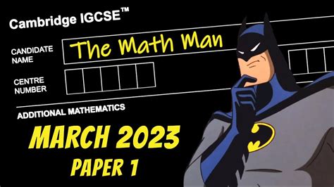 igcse add math march 2023 paper 1 0606 12 f m 23 youtube