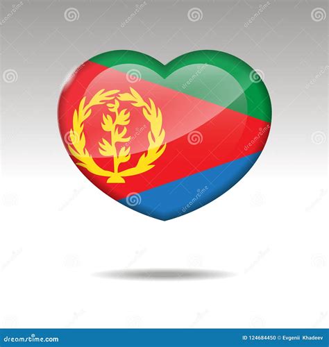 Love ERITREA Symbol Heart Flag Icon Stock Illustration Illustration Of Icon Continent