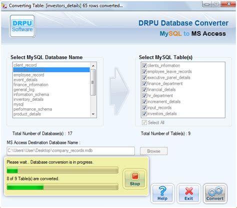 Drpu Database Converter Mysql To Ms Access Download Free Windows