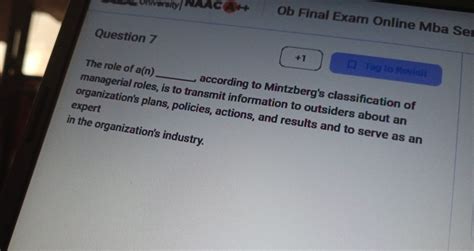 Solved Ob Final Exam Online Mba SeQuestion The Role Of A N Chegg Com