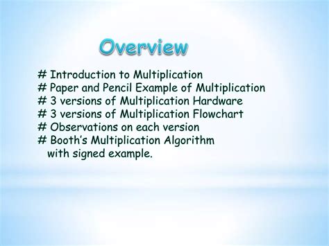 Multiplication Algorithm Hardware And Flowchart Pptx Computing Technology And Computing