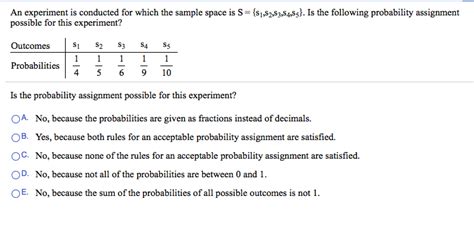 solved an experiment is conducted for which the sample space