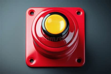 A Large Red Emergency Stop Switch Stock Illustration Illustration Of Power Urgency 322368048