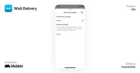 Wolt Delivery Ios Language Selection Mobbin