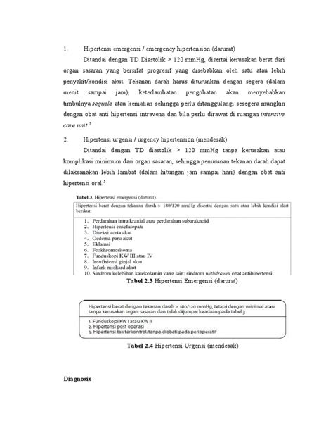 Pendiagnosis Hipertensi Emergensi Dan Urgenti Pdf