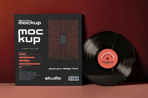 비닐 앨범 커버 모 프리미엄 Ai 생성 Psd