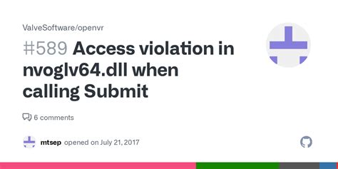 Access Violation In Nvoglv Dll When Calling Submit Issue ValveSoftware Openvr GitHub