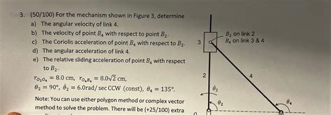 Solved For The Mechanism Shown In Figure Chegg