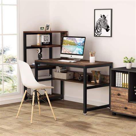 Home Office Desk With Storage Shelves Kenway Manufacturing