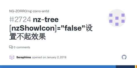 nz tree nzShowIcon false 设置不起效果 Issue NG ZORRO ng zorro antd GitHub