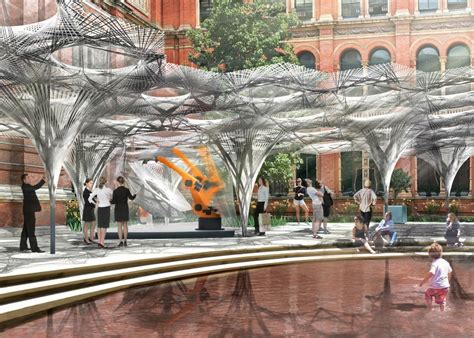 Achim Menges Unveils Plans For Robot Built Pavilion In Vanda Courtyard