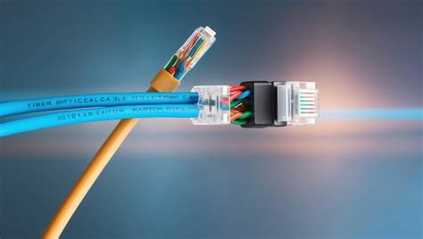 Close Up Of An Ethernet Cable Demonstrating Connectivity And Technology Premium Ai Generated Image