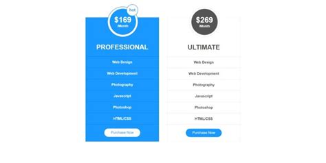 Yasmine Ahmed On Linkedin Pricing Plans Two Colors Using Html Css