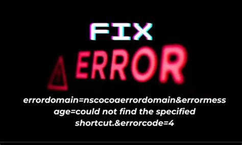 errordomain nscocoaerrordomainanderrormessage could not find the