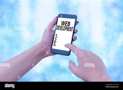 Writing Note Showing Web Development Business Concept For Work