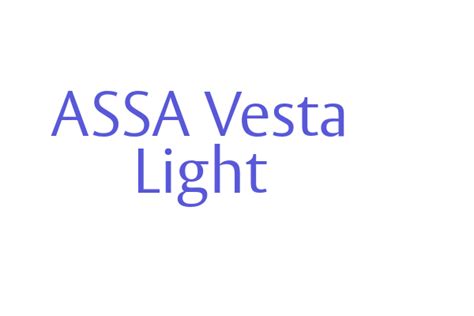 Assa Vesta Light Font Free Download Now
