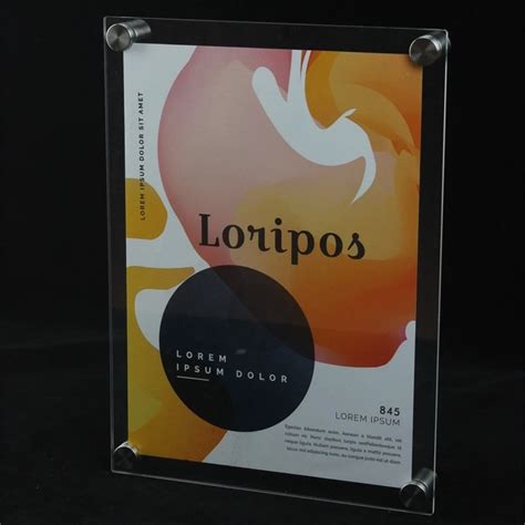 A4 A5 벽 마운트 아크릴 플렉시 유리 포스터 프레임 방풍 플로팅 프레임 12 인치 사진 프레임 홀더 랙a4 B5a4 Framea4 Photo Frames