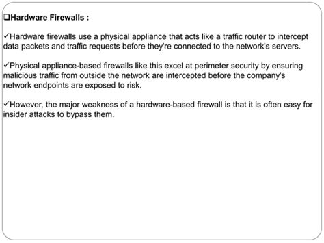 Firewall Its Types And Working Pptx