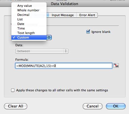 Allow Time Input At 15 Min Intervals Only Data Validation KINGEXCEL INFO