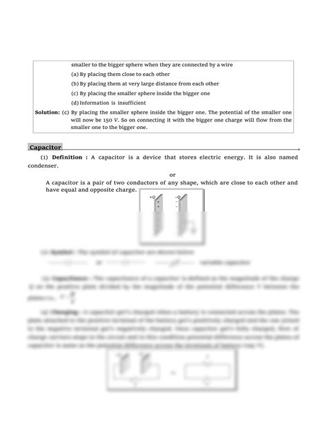 SOLUTION Physics Notes For Capacitor Studypool