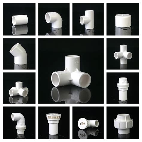 흰색 Pvc 파이프 커넥터 엘보 스트레이트 티 어항 배수관 정원 관개 급수 튜브 배수 부품 20mm 25mm 32mm